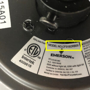 Where to find your Emerson ceiling fan model number | Carroll Parts